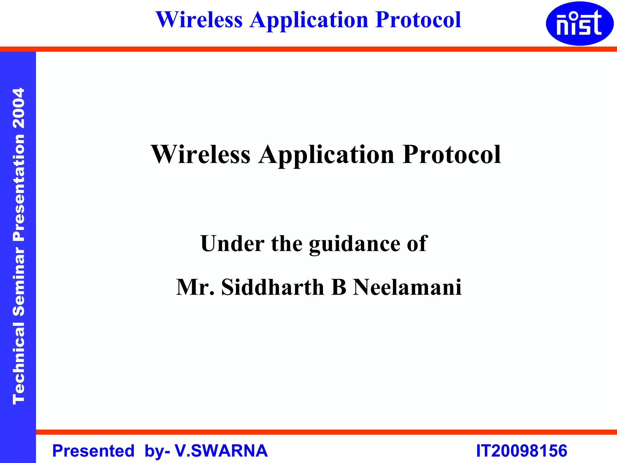 Wireless application protocol (WAP) | PPT