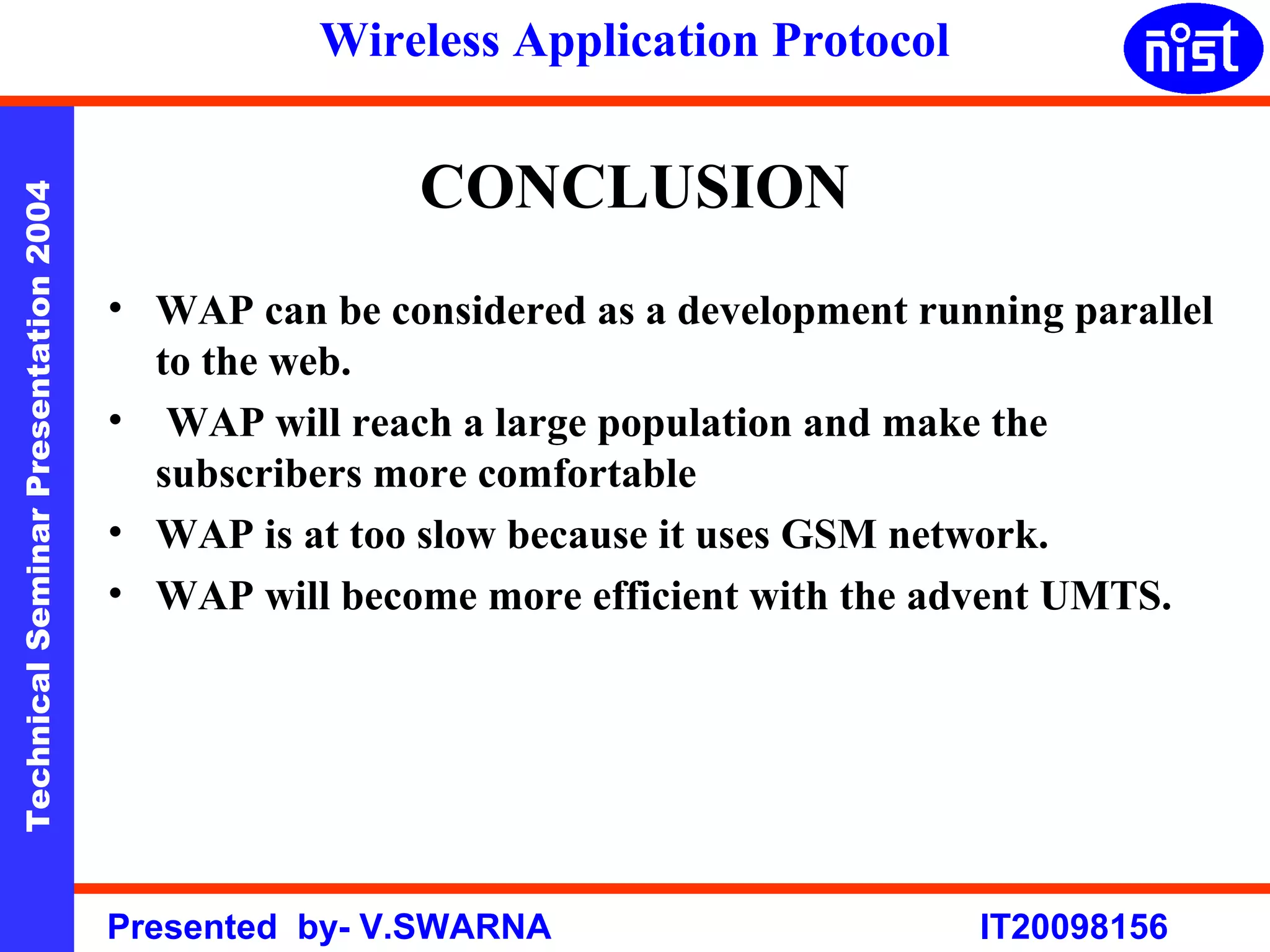 Wireless application protocol (WAP) | PPT