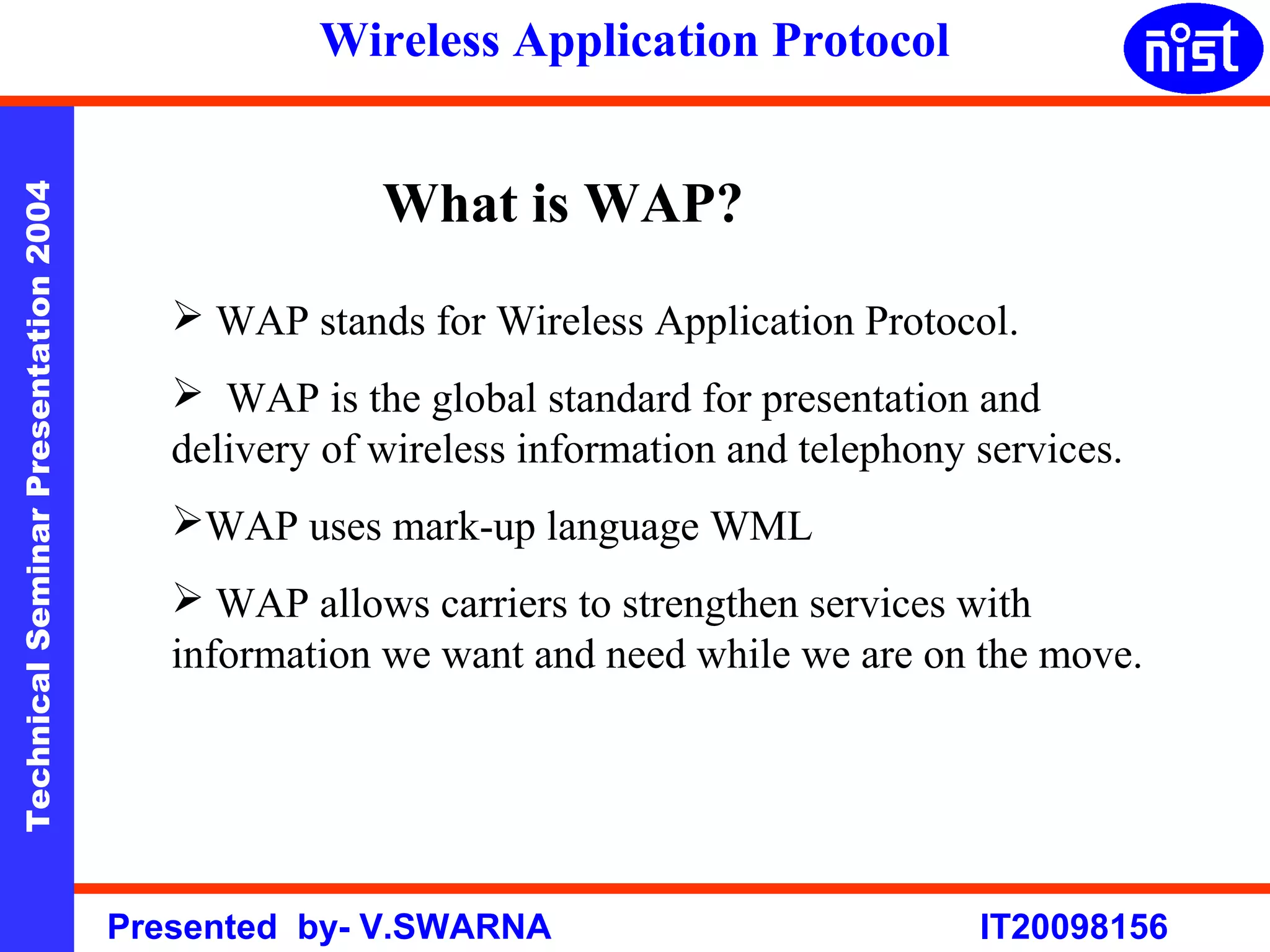 Wireless application protocol (WAP) | PPT