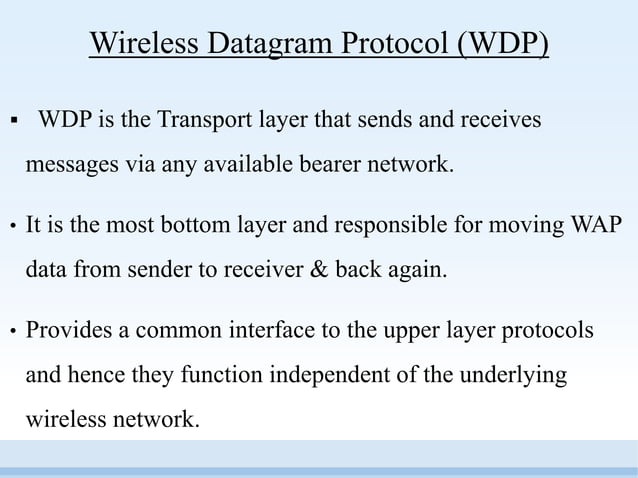 Wireless Application Protocol Pptx Internet Computing