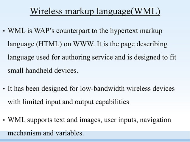 Wireless Application Protocol Pptx Internet Computing
