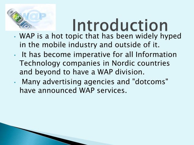 Wireless application protocol wap | PPTX