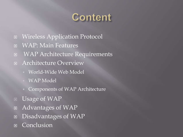 Wireless application protocol ppt | PPTX