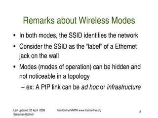 Wireless basic infrastructure topology slides | PDF