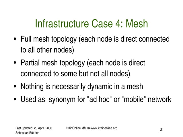 Wireless basic infrastructure topology slides | PDF