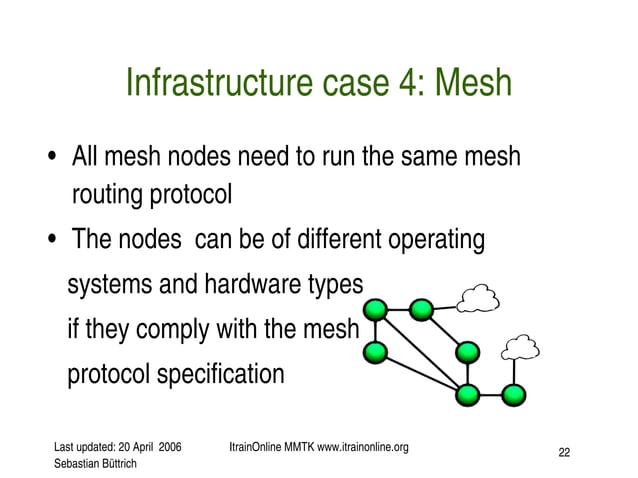 Wireless basic infrastructure topology slides | PDF