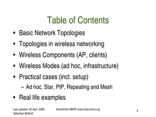 Wireless basic infrastructure topology slides | PDF