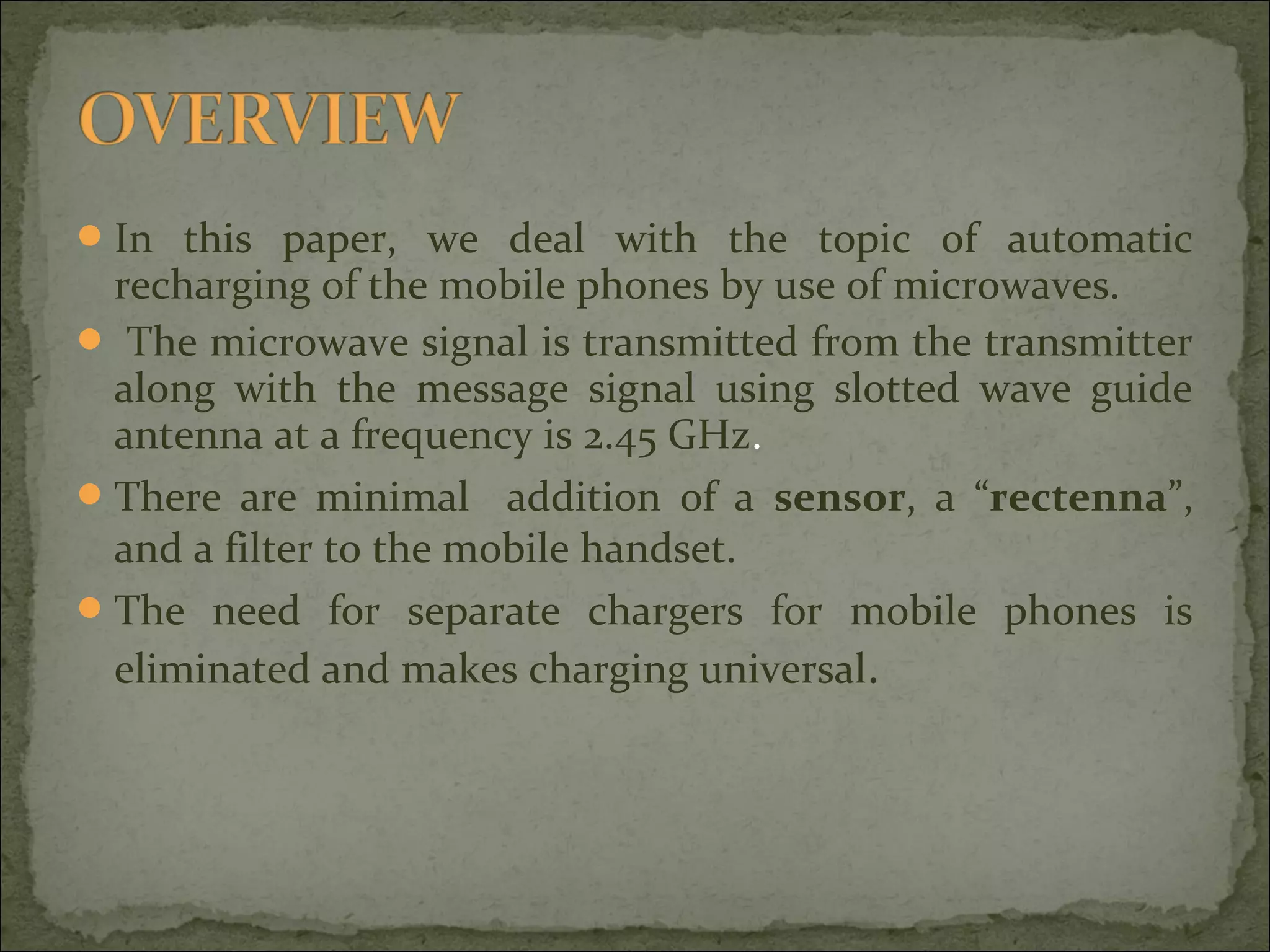 Wireless charging of mobile PPT. | PPT