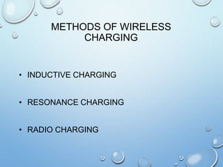 Wireless charging technology ppt | PPTX