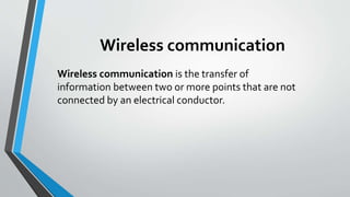 Wireless Communication | PPTX