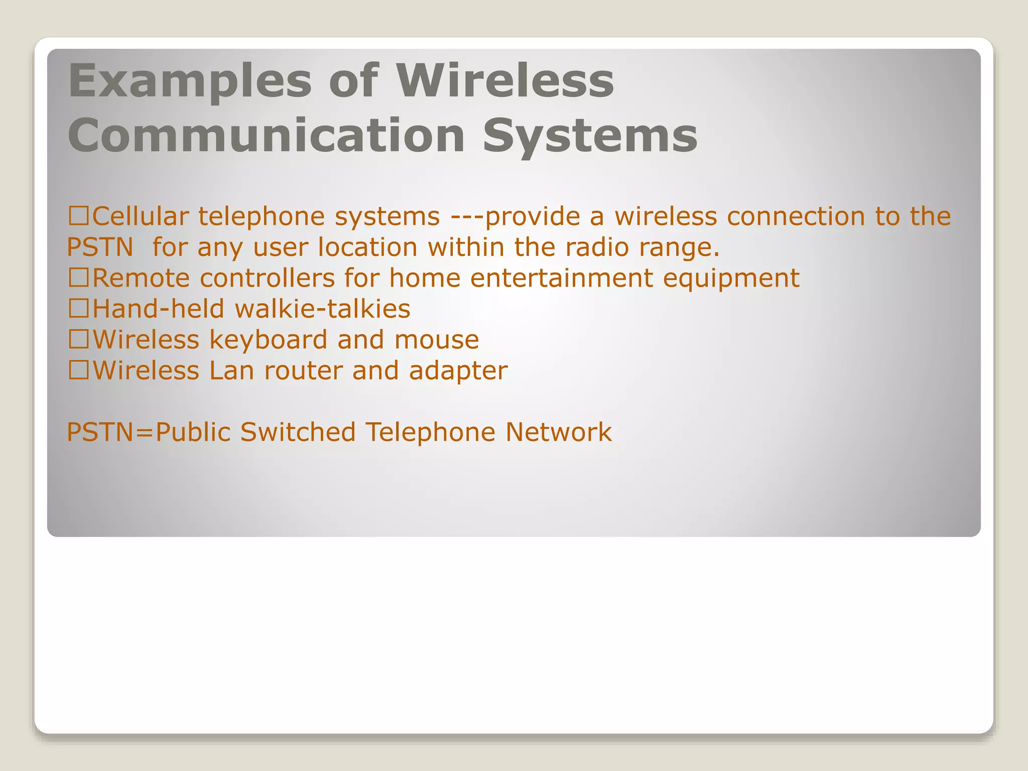 INTRODUCTION TO WIRELESS COMMUNICATION | PPT