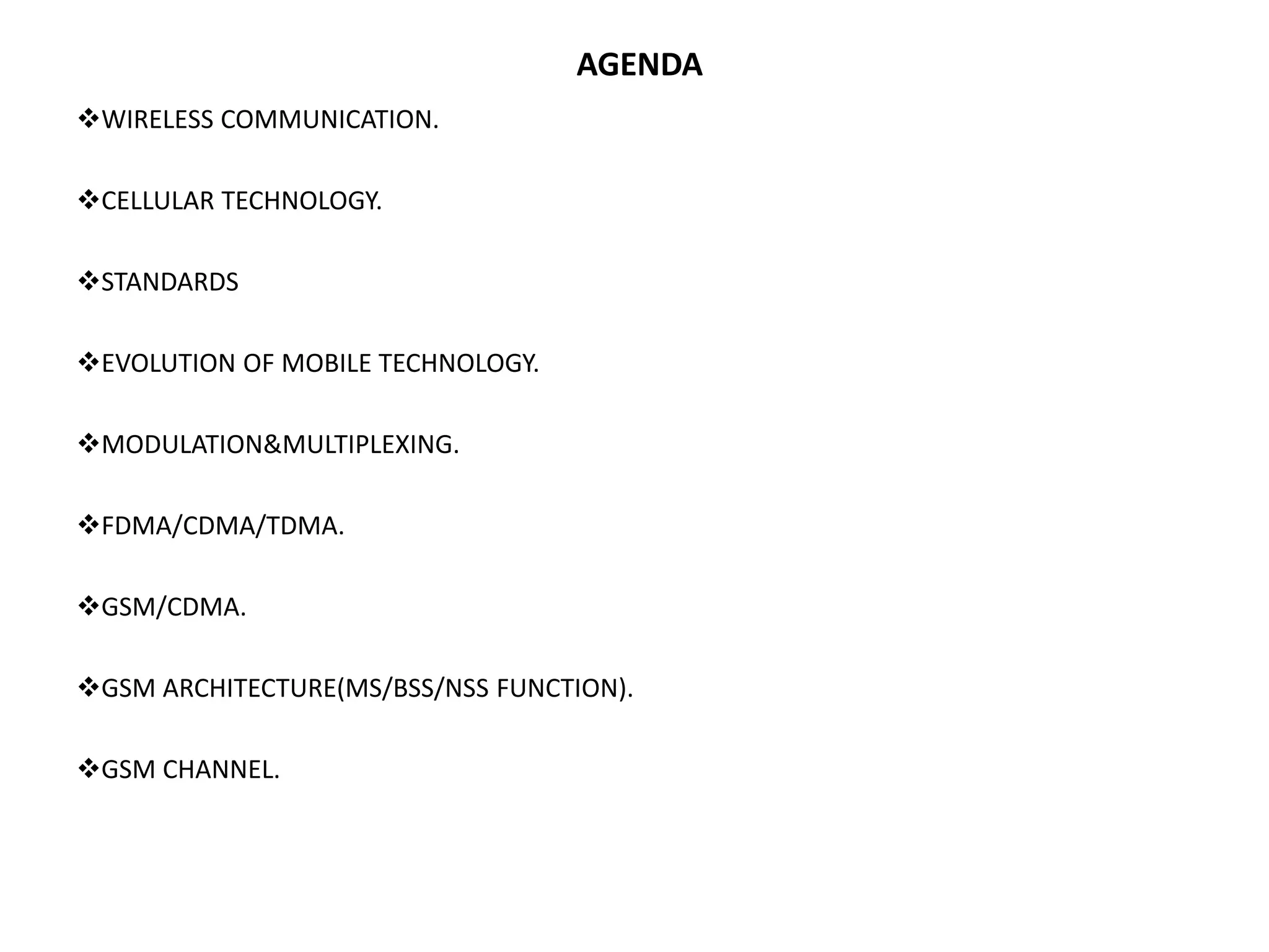 Wireless communication and its standards | PPTX