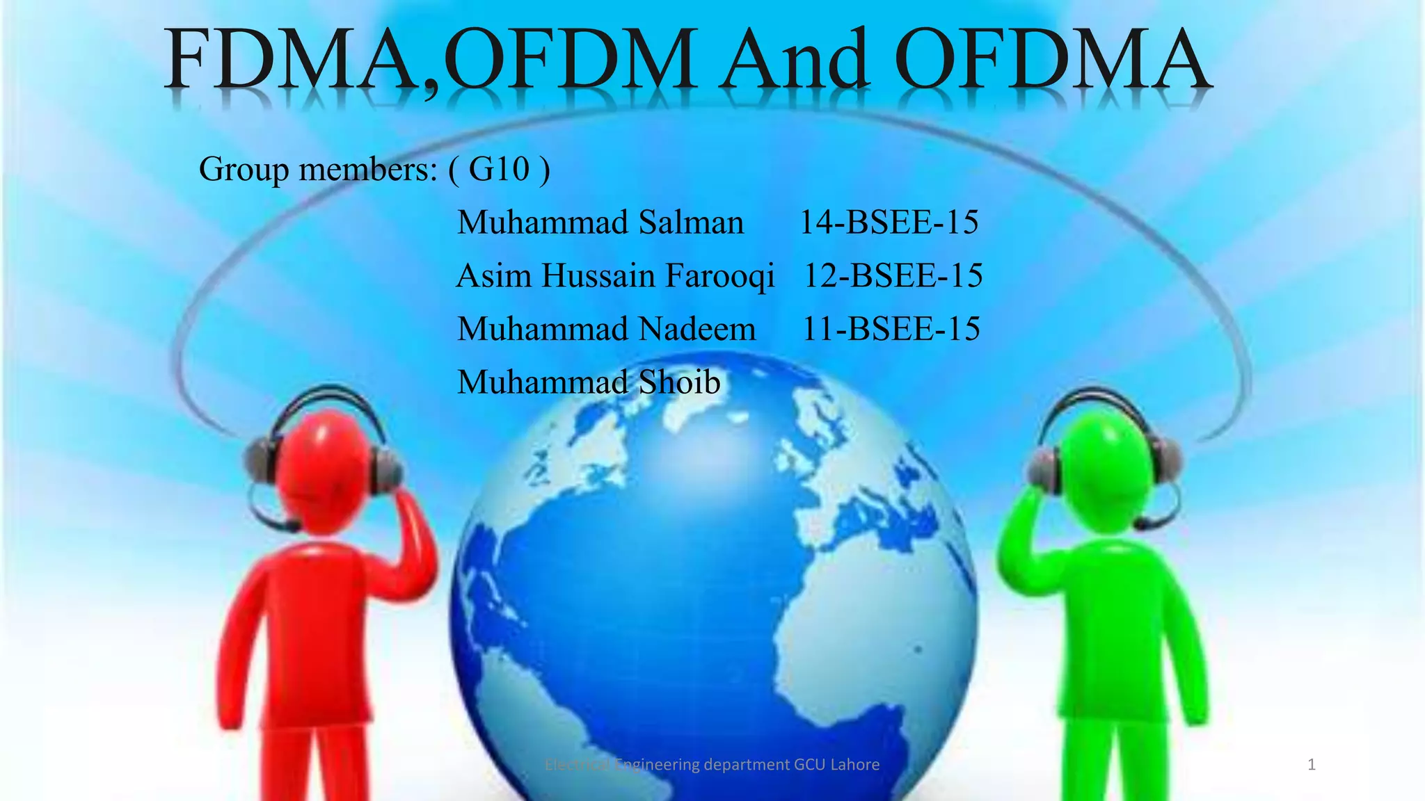 FDM,OFDM,OFDMA,MIMO | PPTX