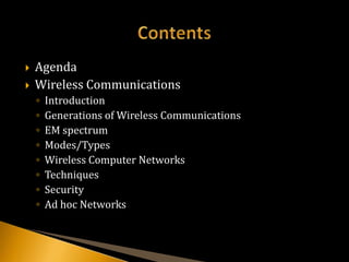 Wireless communication & adhoc networks | PPT