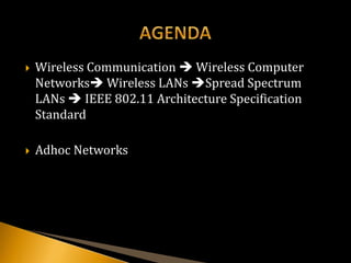 Wireless communication & adhoc networks | PPT