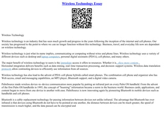 Wireless Communication Has Changed Our World | PPT