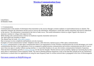 Wireless Communication Has Changed Our World | PPT