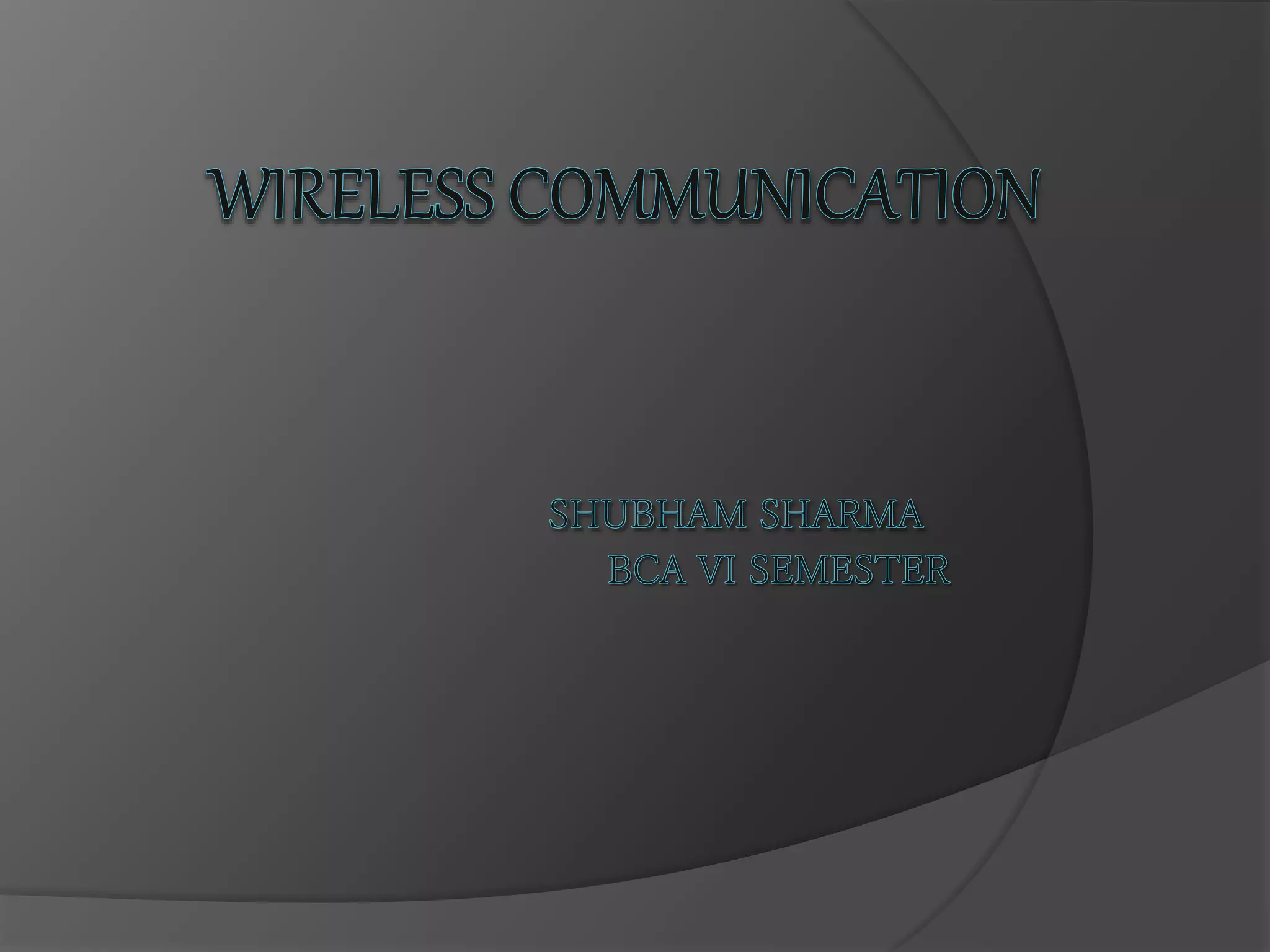 Wireless communication | PPT