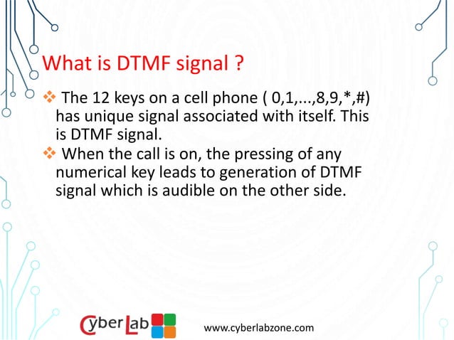 Wireless Communication via Mobile Phone Using DTMF | PPSX