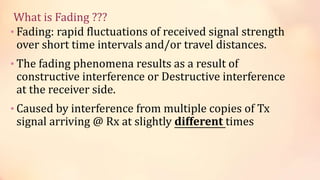 Fading and Large Scale Fading | PPTX