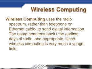 Wireless computing | PPTX