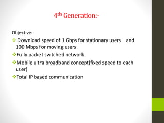 Wireless Communication Generations | PPTX