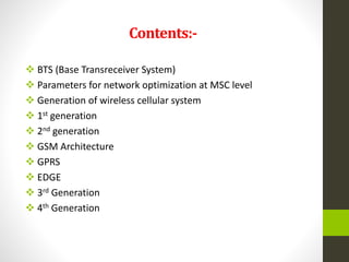 Wireless Communication Generations | PPTX