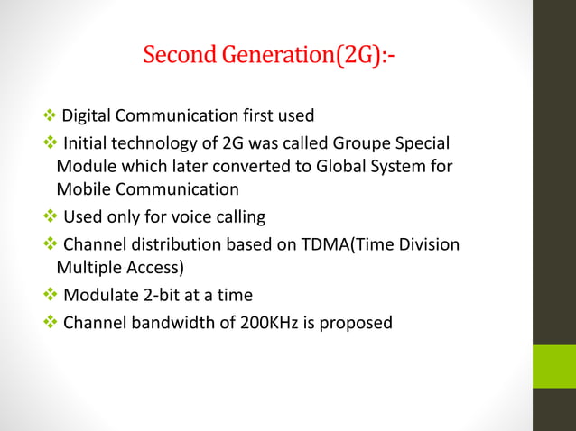 Wireless Communication Generations | PPTX | Smartphones | Consumer ...