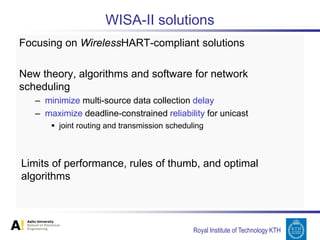 Wireless Control Systems - from theory to a tool chain, Mikael Björkbom ...