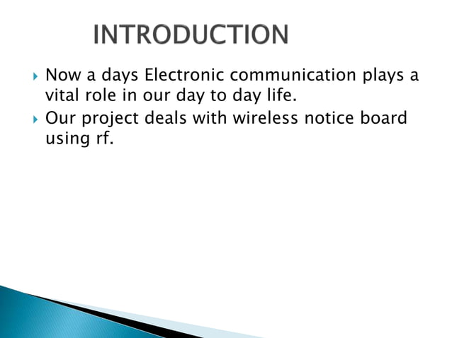 wireless notice board using RF communication | PPTX | Computing | Technology & Computing