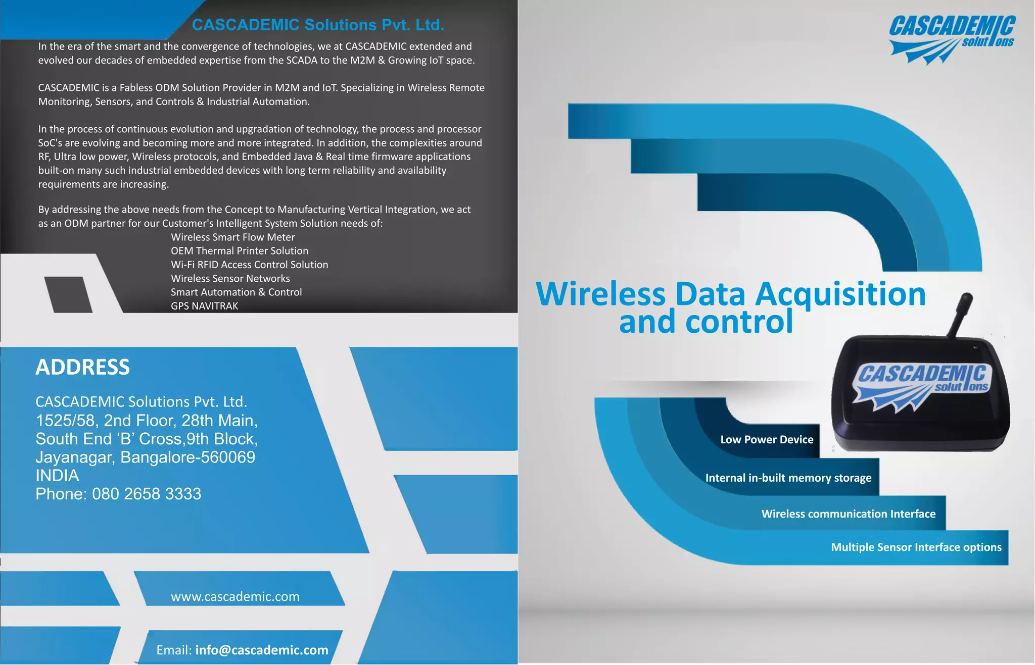 Wireless data acquisition and control brochure | PDF