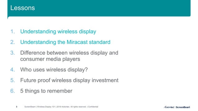 Wireless Display 101 Lesson 1 | PPT