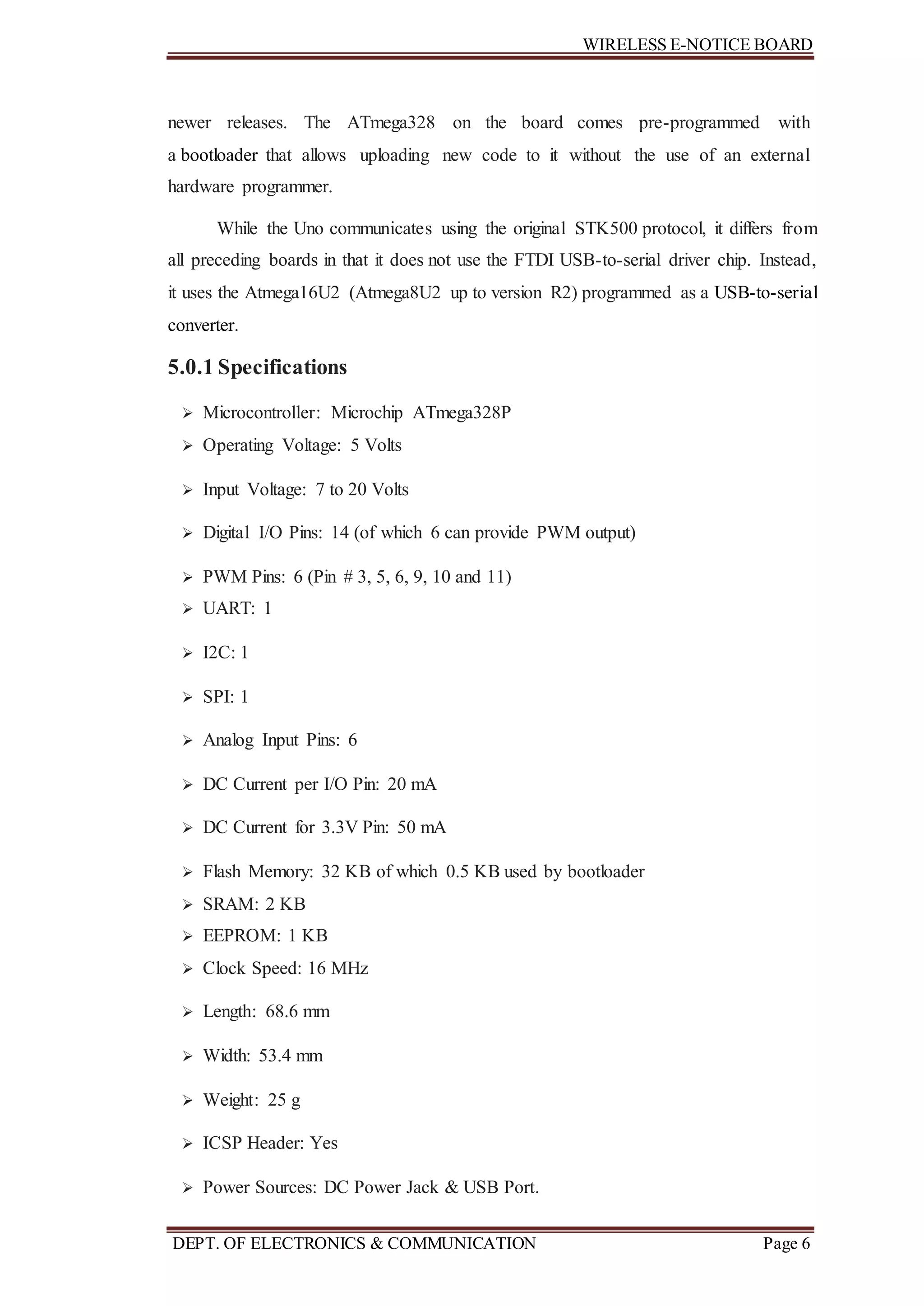 Wireless E-Notice Board Using Bluetooth Report.docx