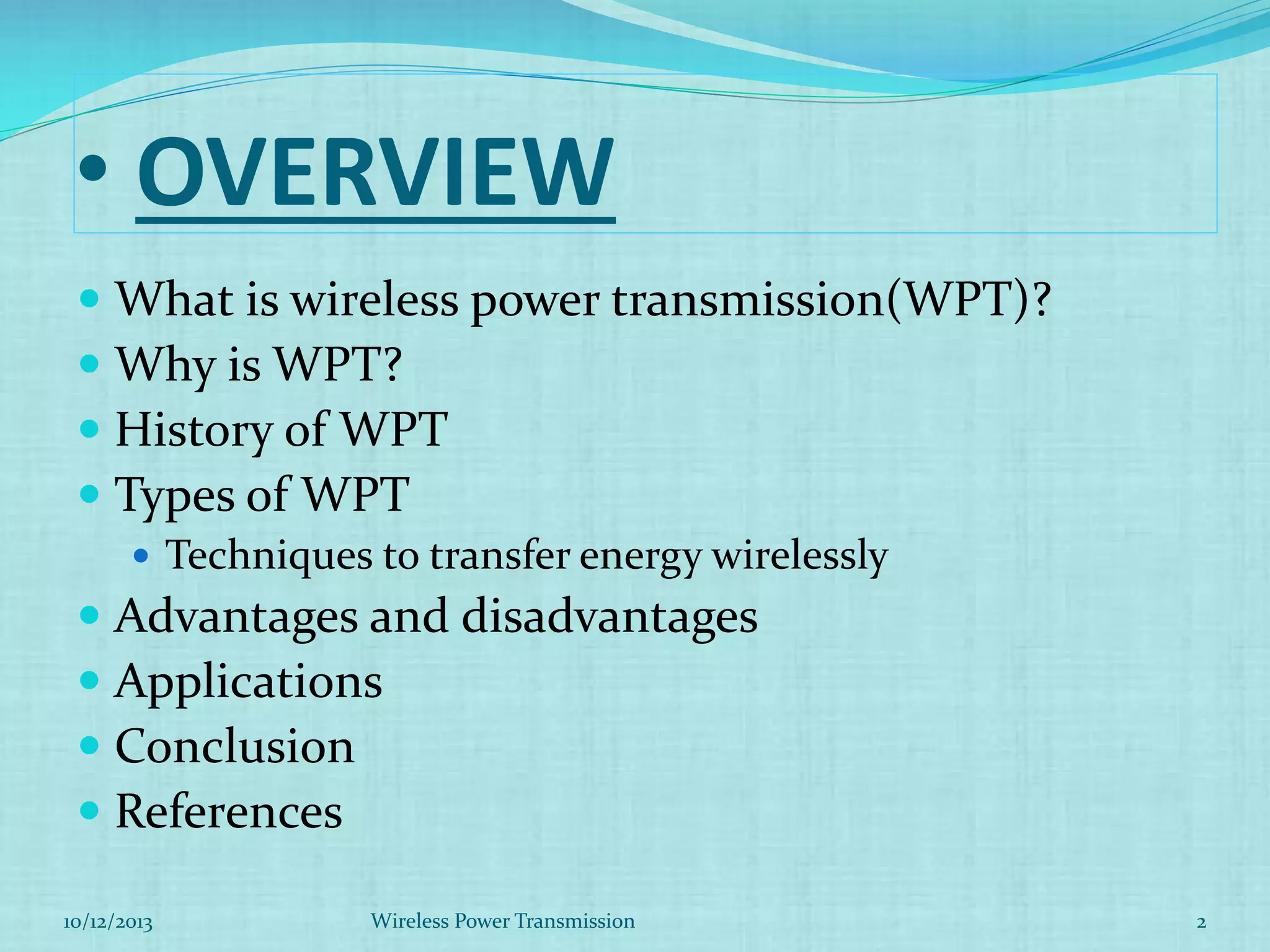 Wireless power transmission | PPTX