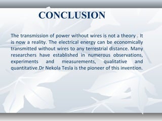 Wireless electricity | PPTX