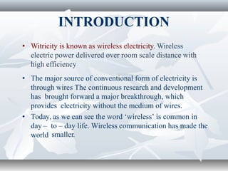 Wireless electricity | PPTX