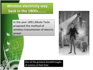 Wireless electricity power point presentation | PPT