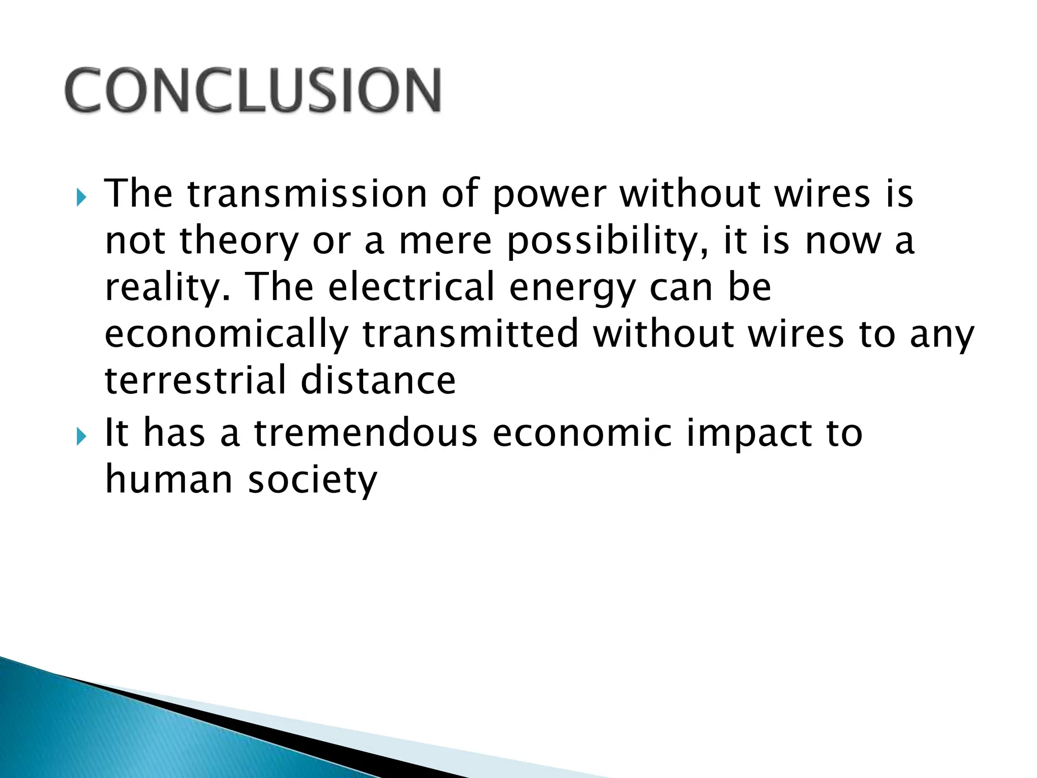 Wireless Electricity Engineering Presentation | PPTX