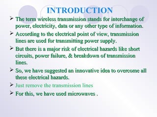 Wireless electric system by VEERANNA | PPT