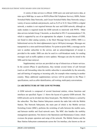 Wireless electronic notice board using gsm technolgy | PDF