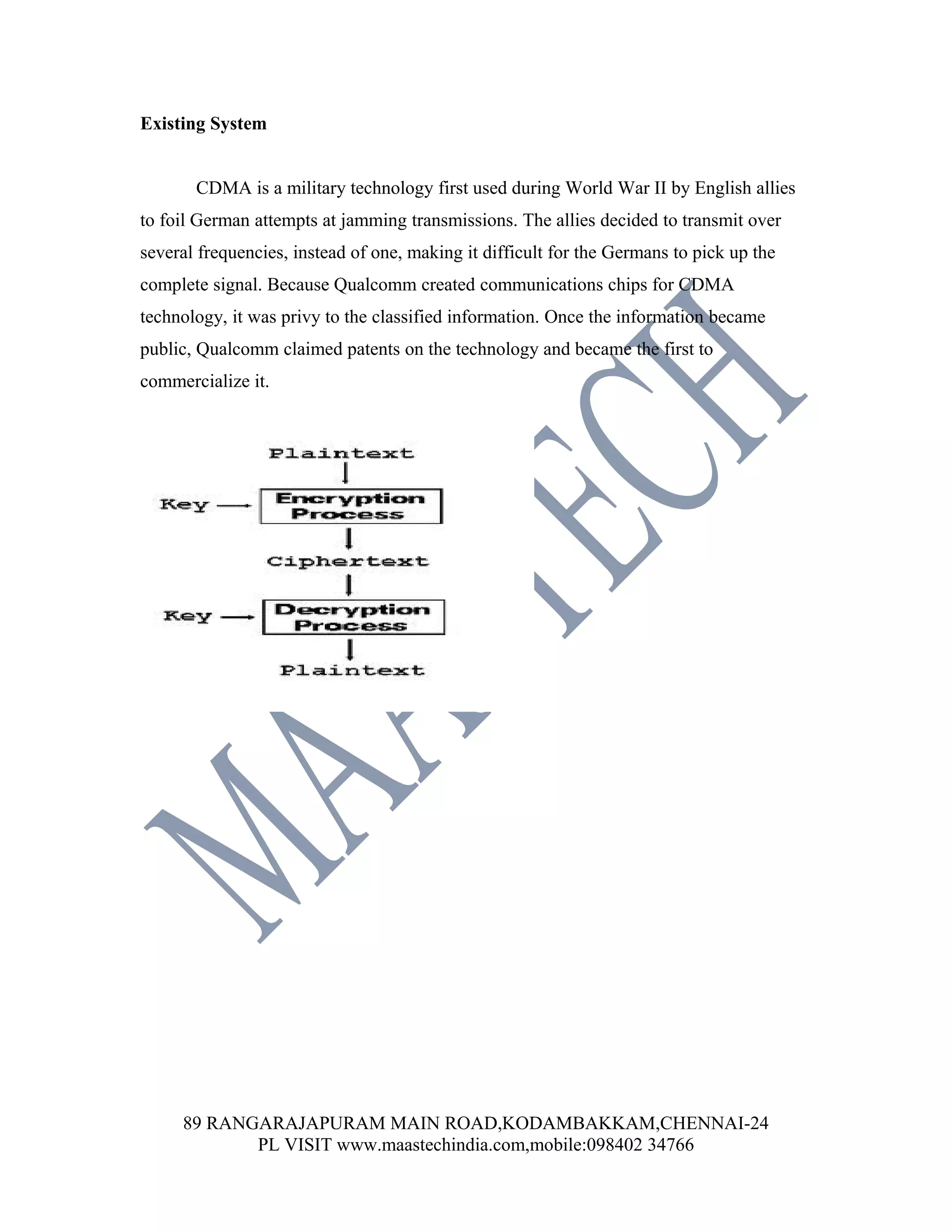Final Year Projects Abstract Ece Wireless Encryption And Decryption