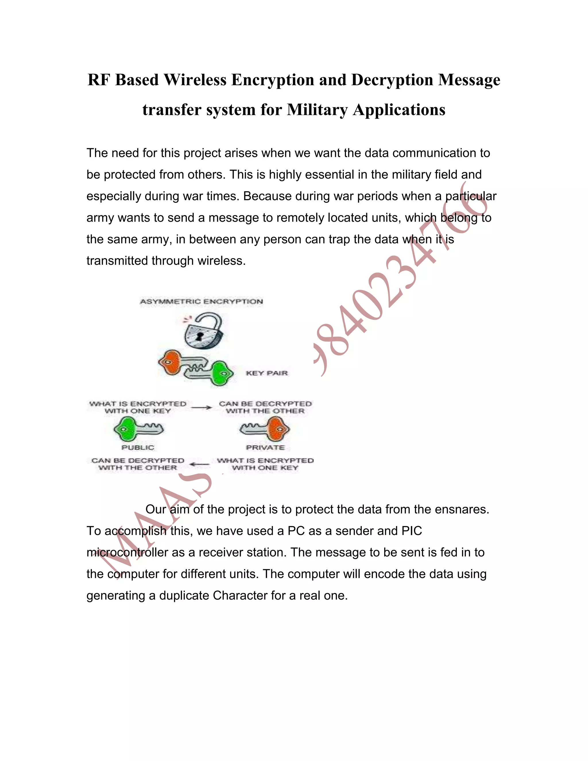 LATEST ECE PROJECT ABSTRACT FOR COMMUNICATION-WIRELESS ENCRYPTION ...