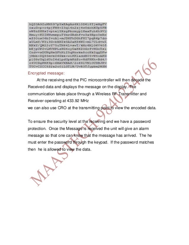 Latest Ece Project Abstract For Communication Wireless Encryptionanddec…
