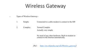 Wireless gateways and mobile appl. servers | PPTX | Internet | Computing