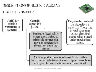 Wireless gesture controlled robotic arm | PPTX