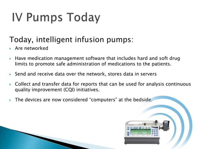Wireless infusion pumps and patient safety | PPT