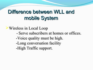 Wireless in local loop | PPT