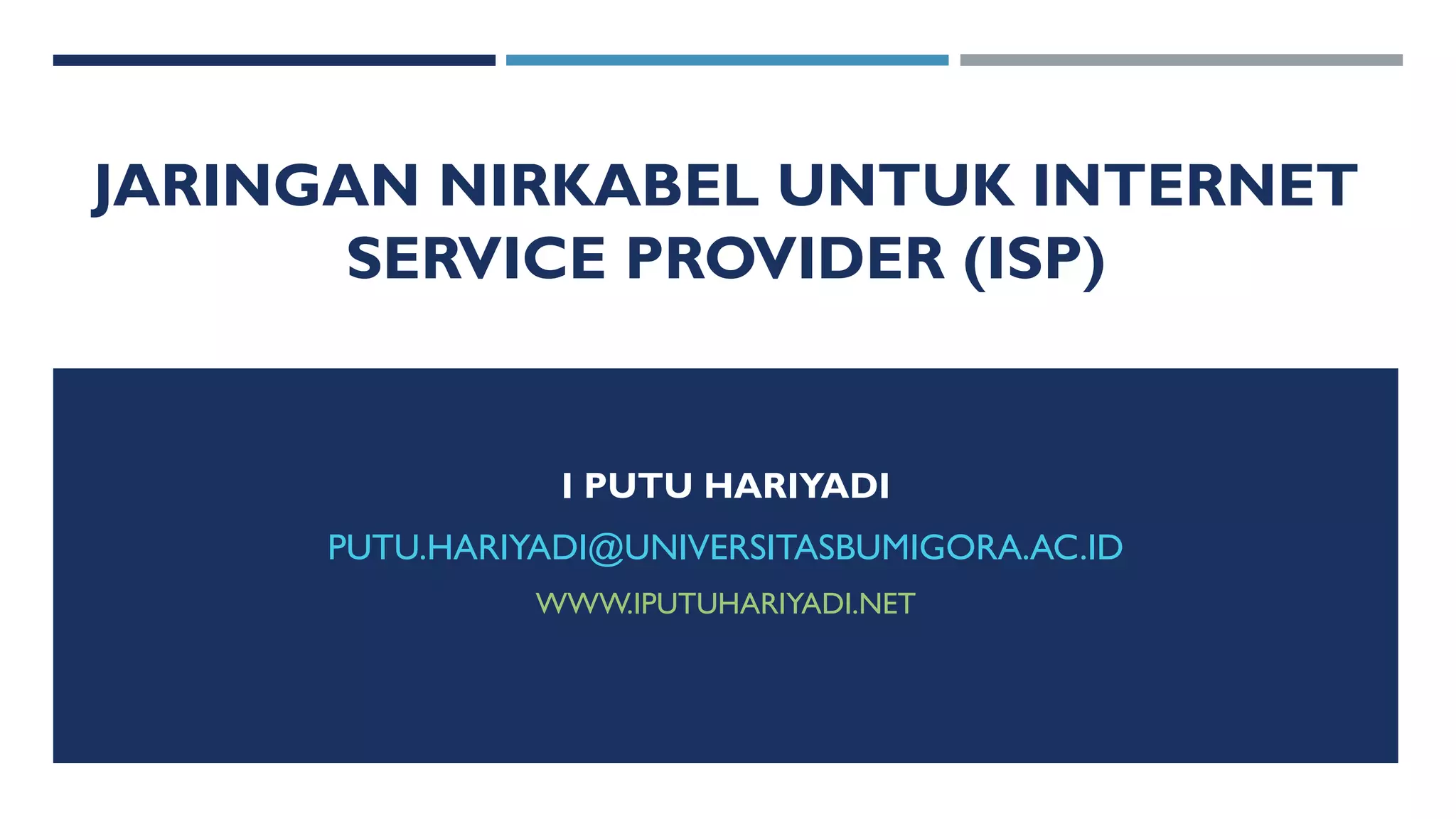 Jaringan Nirkabel untuk ISP | PPT