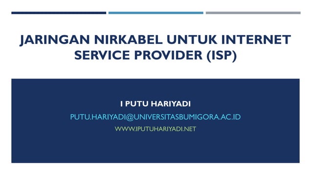 Jaringan Nirkabel untuk ISP | PPT