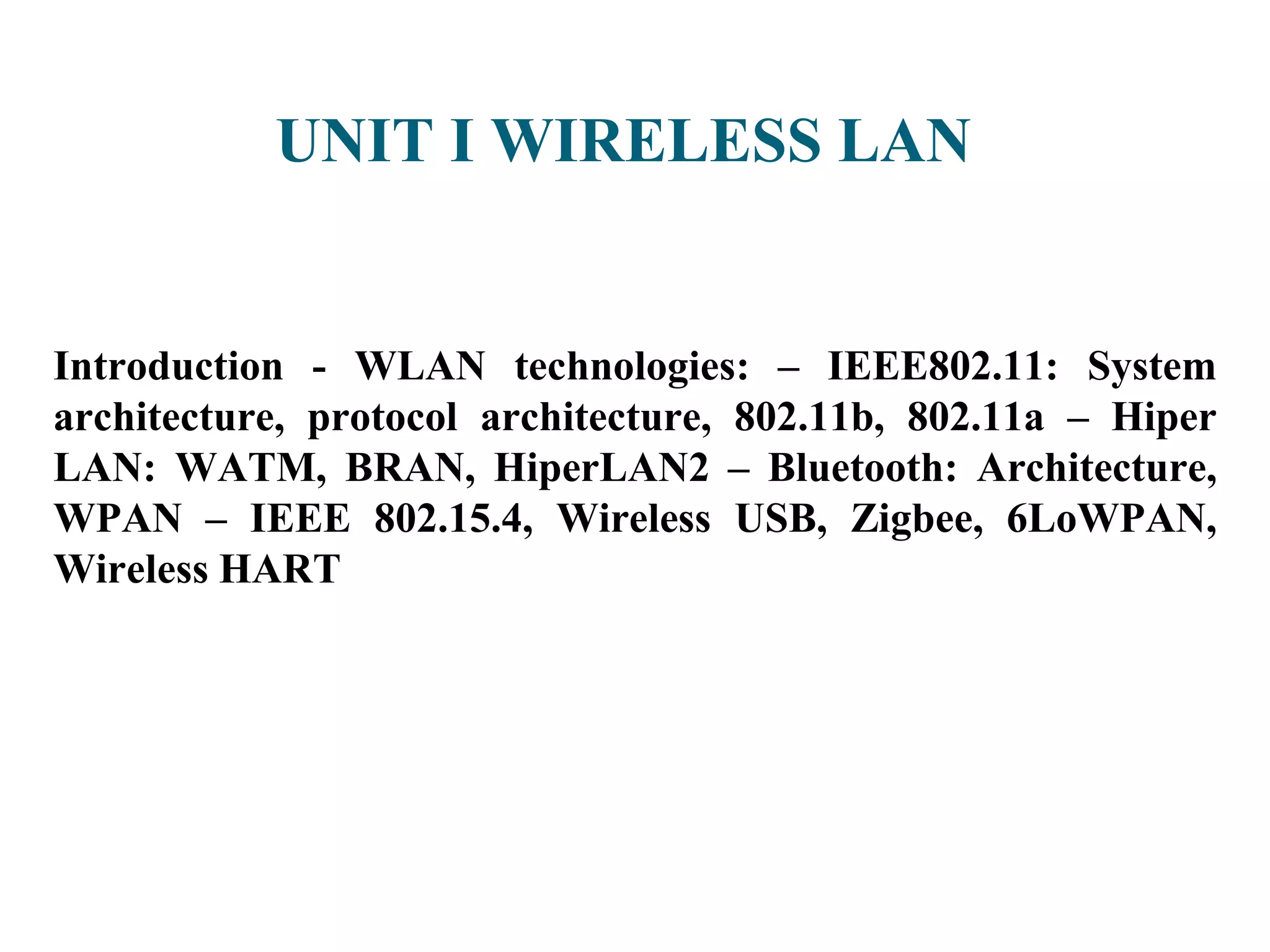 Wireless LAN | PPTX